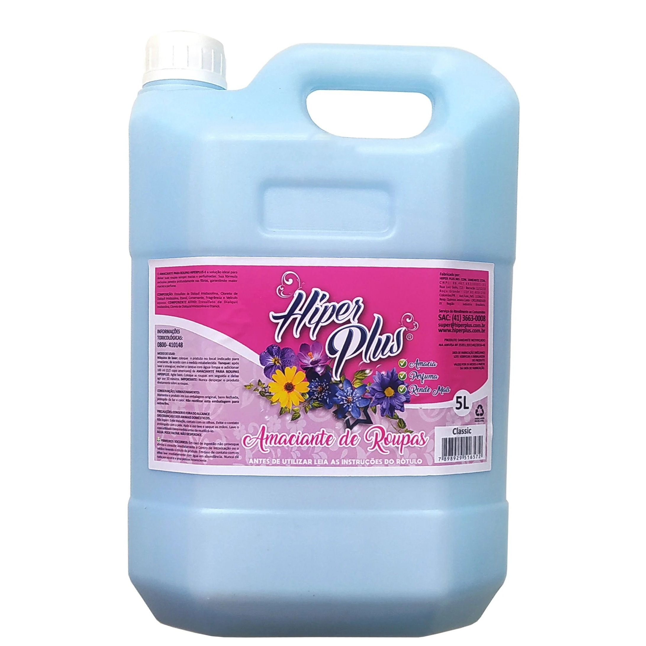 Amaciante Classic 5l Hiperplus - HIGOL - Embalagens em Curiitba